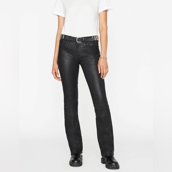 Frame Denim | Jeans | Frame Le Mini Boot Noir Coated 3 X 3 | Poshmark
